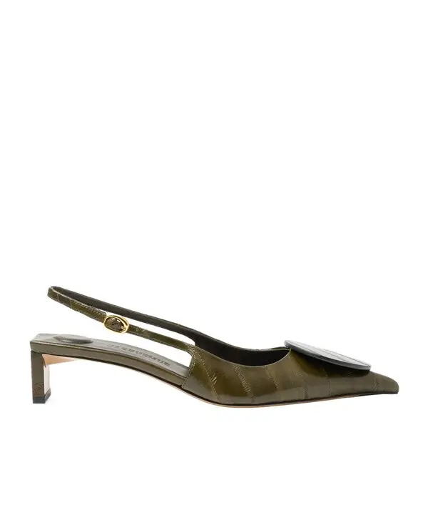 Jacquemus The Low Duelo Slingbacks - Deep Khaki