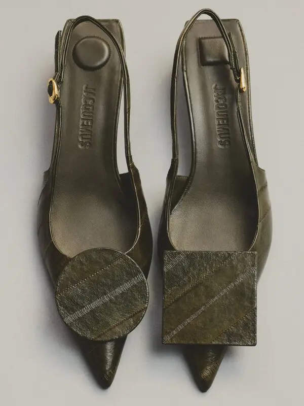 Jacquemus The Low Duelo Slingbacks - Deep Khaki