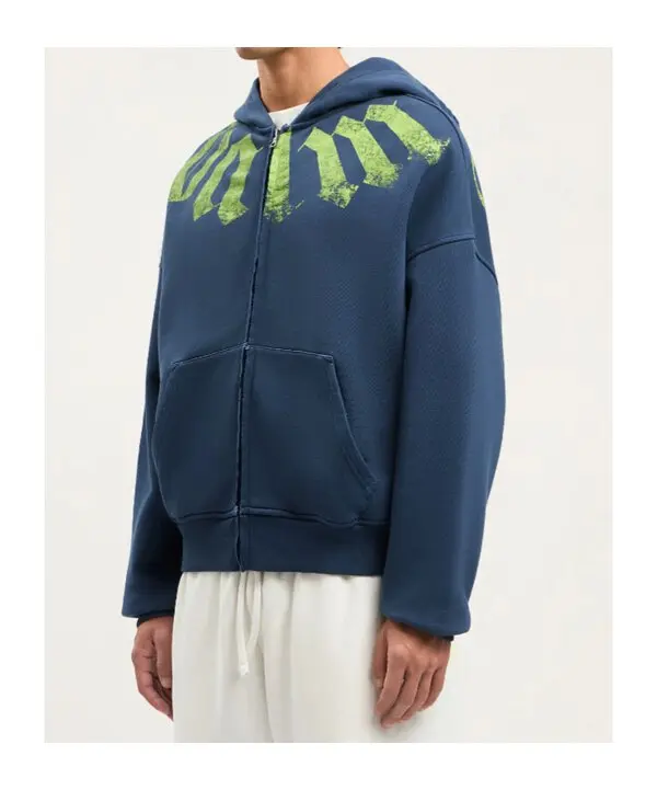 Palm Angels Big Neck Logo-print Zip-up Hoodie