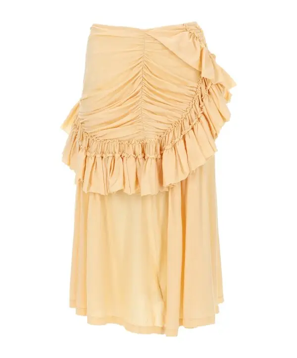 Dries Van Noten Ruffled Midi Skirt