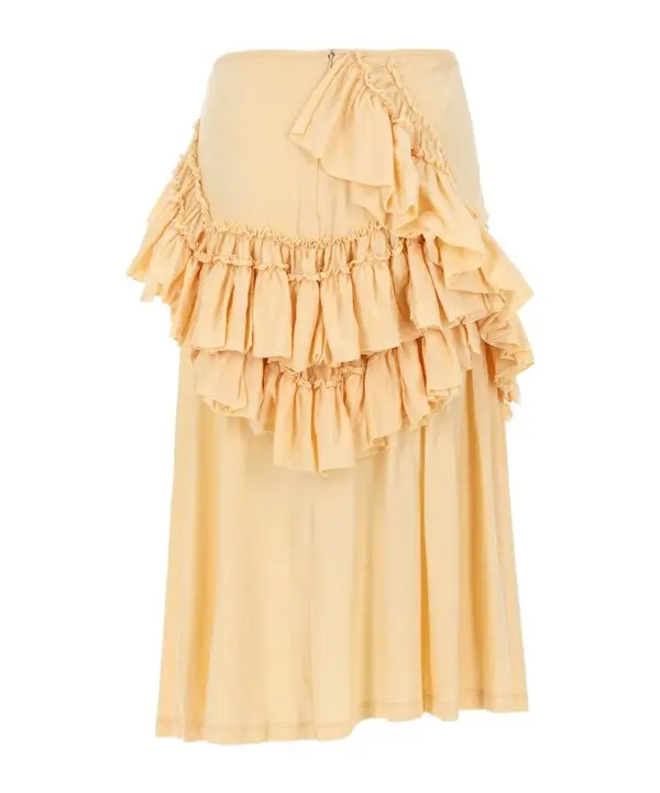 Dries Van Noten Ruffled Midi Skirt