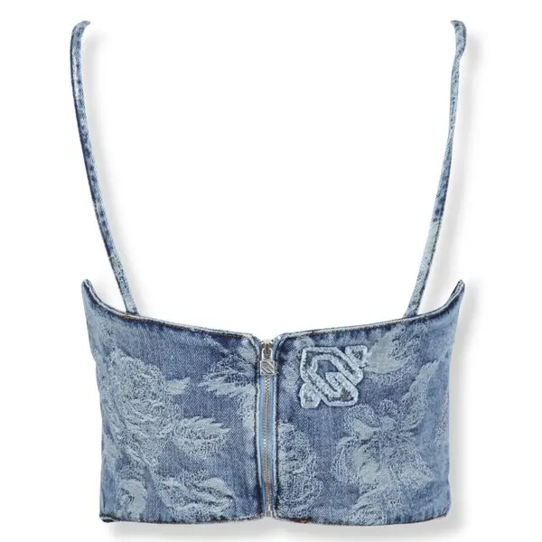 Giuseppe Di Morabito Jacquard Floral Embellished Crop Top