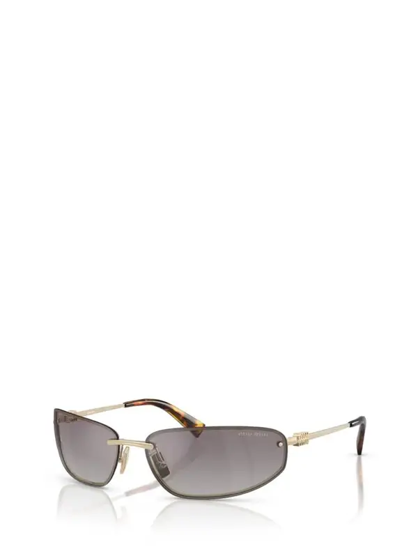 Miu Miu Oval Frame Rimless Sunglasses