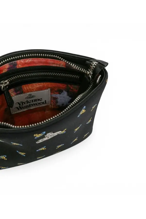 VIVIENNE WESTWOOD Saturn Logo Shoulder Bag
