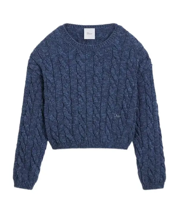 Dior Long-sleeved Cable Knit Sweater