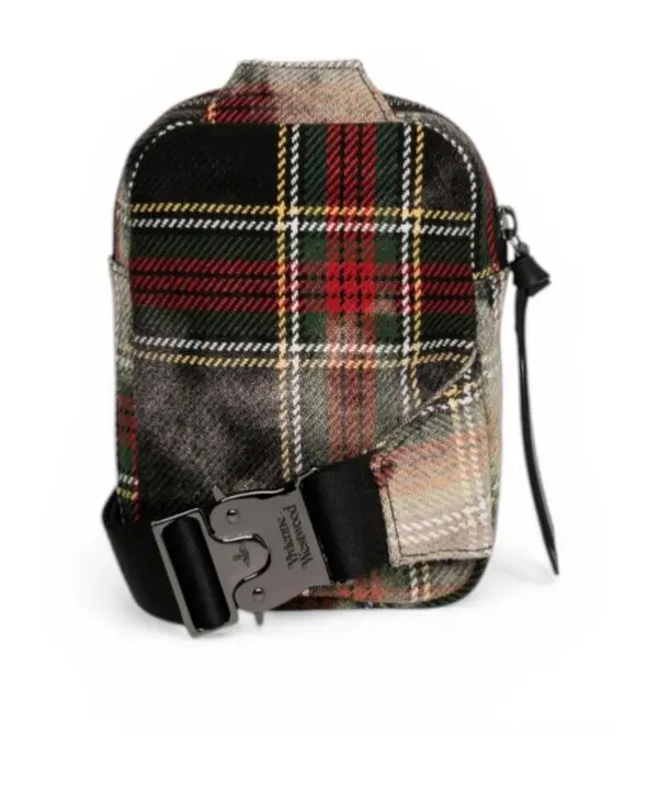 VIVIENNE WESTWOOD Tartan Patterned Zippered Waist Bag