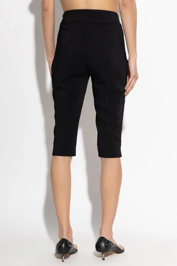 RÓHE Tailored Knee-length Shorts With Front Pleats And Slit