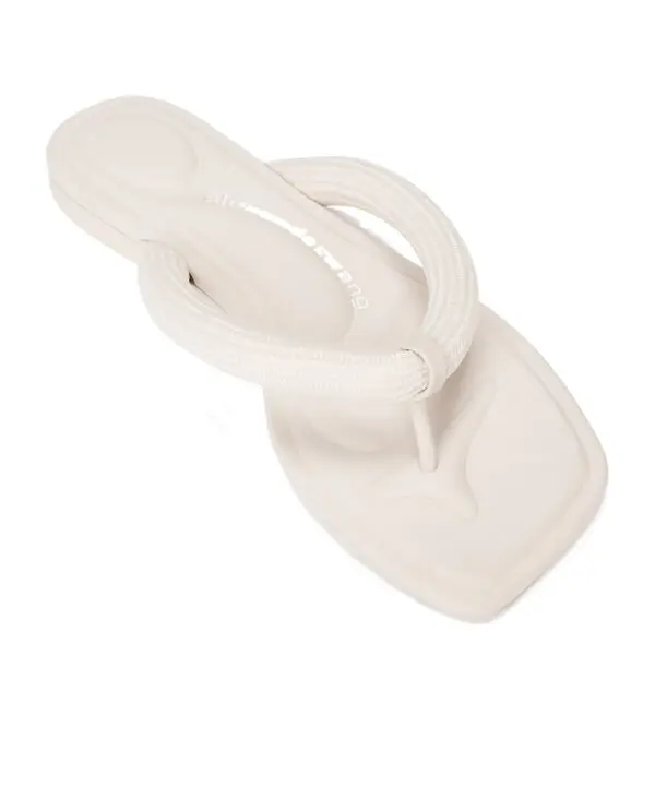 Alexander Wang Logo-print Flip Flops - Vanilla