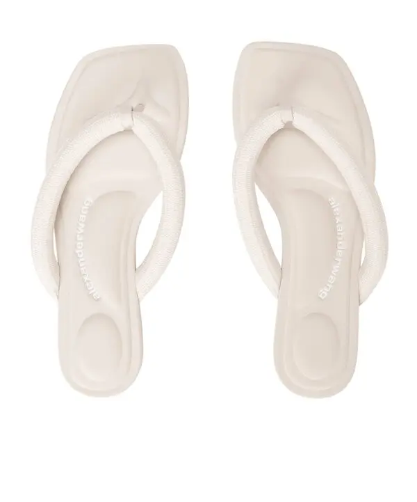 Alexander Wang Logo-print Flip Flops - Vanilla