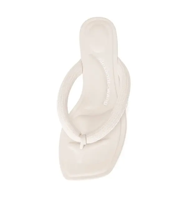 Alexander Wang Logo-print Flip Flops - Vanilla