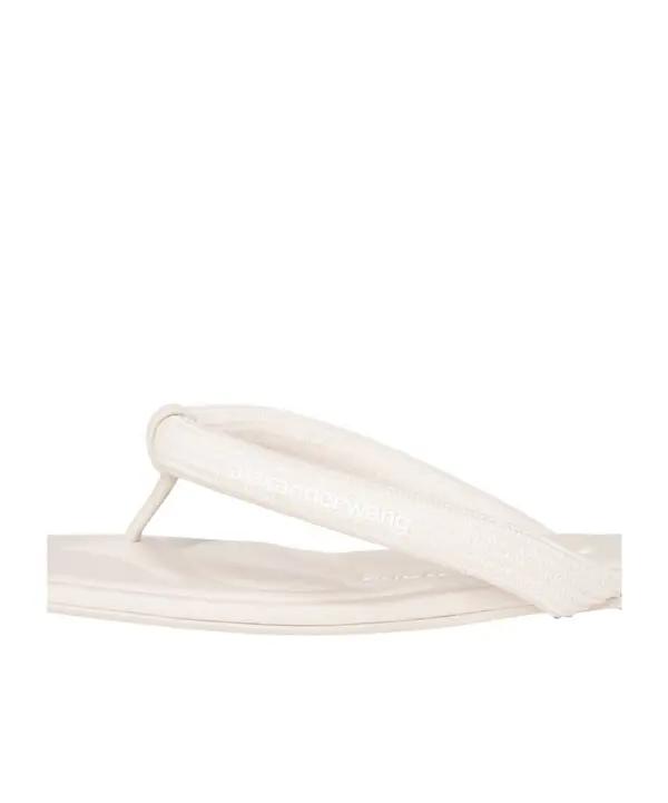 Alexander Wang Logo-print Flip Flops - Vanilla