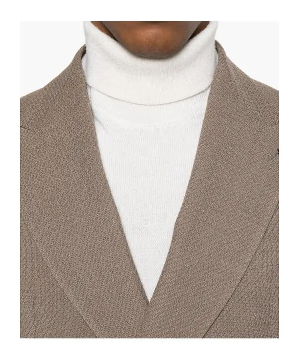 Tagliatore Long-sleeved Suit Jacket - Brown