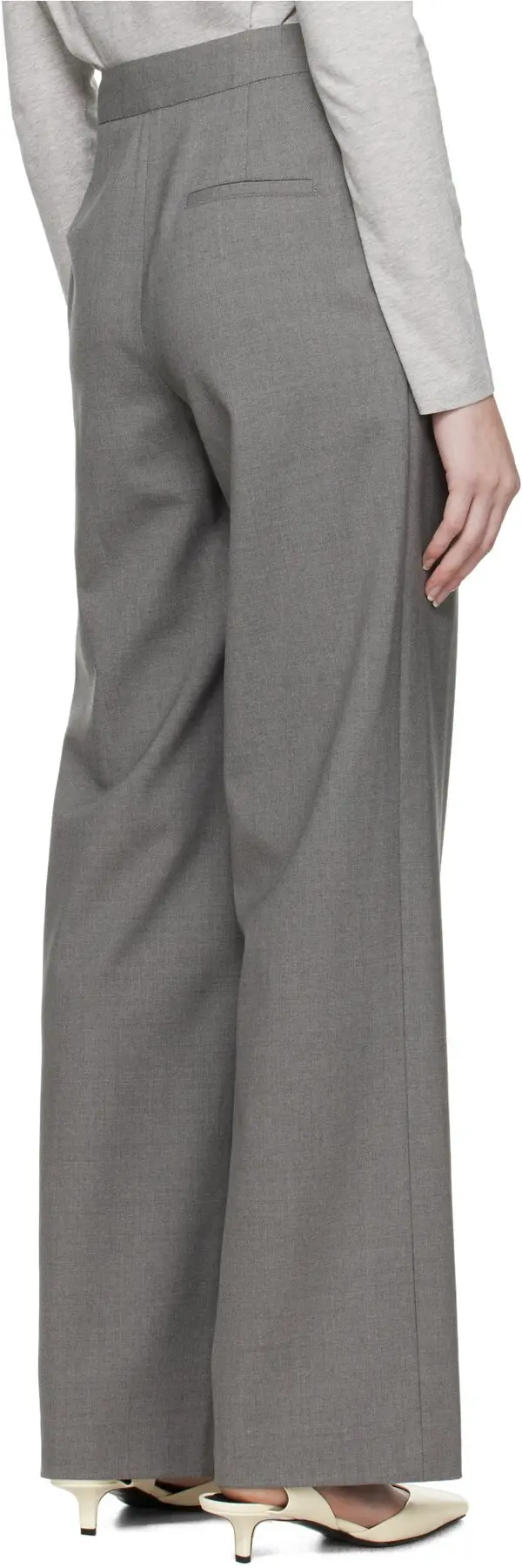 LOULOU STUDIO Pleated Casual Pants - Grey