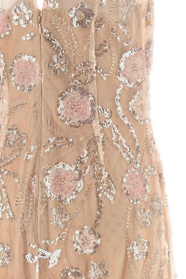 SELF-PORTRAIT Sequin Embellished Midi Dress