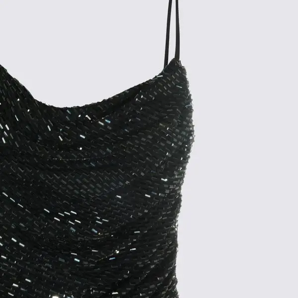 SELF-PORTRAIT Embellished Asymmetrical Maxi Dress