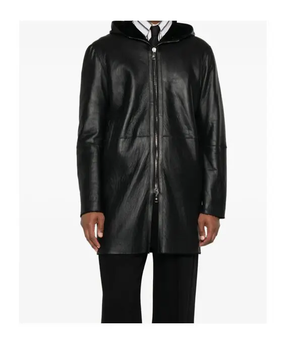 Tagliatore Long-sleeved Leather Jacket