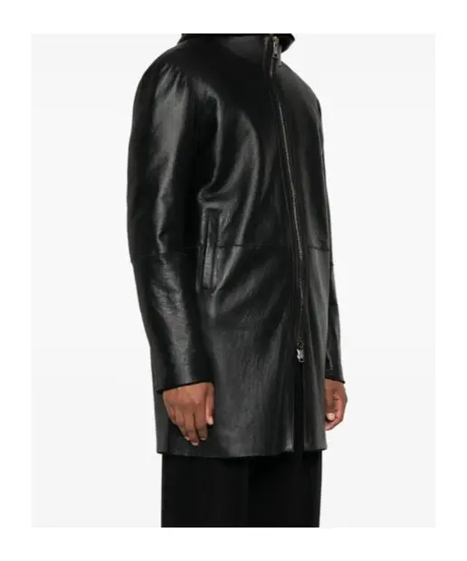 Tagliatore Long-sleeved Leather Jacket
