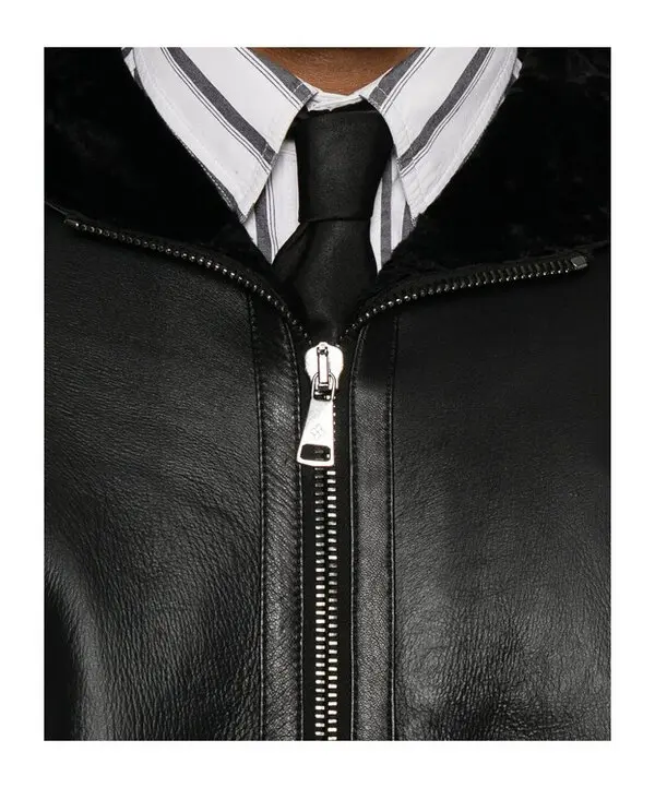 Tagliatore Long-sleeved Leather Jacket