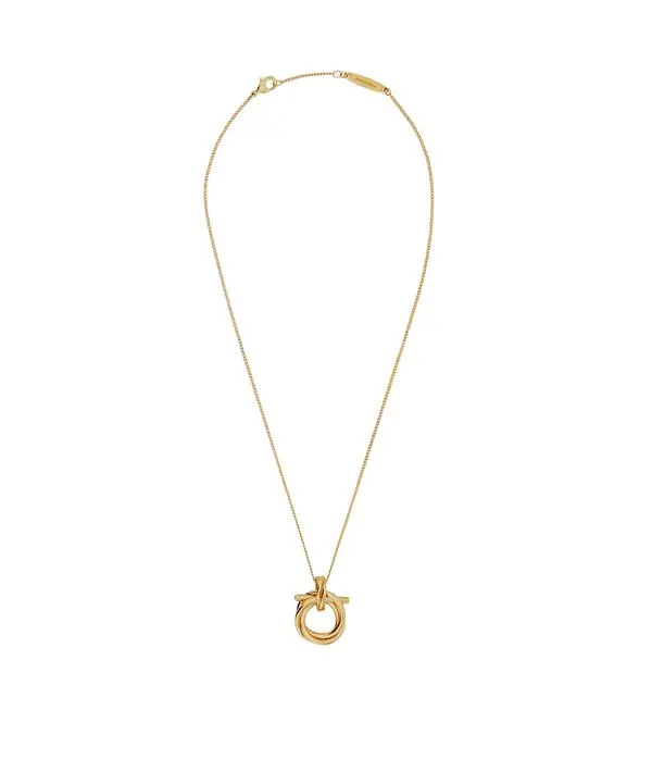 FERRAGAMO Gancini Pendant Necklace - Gold