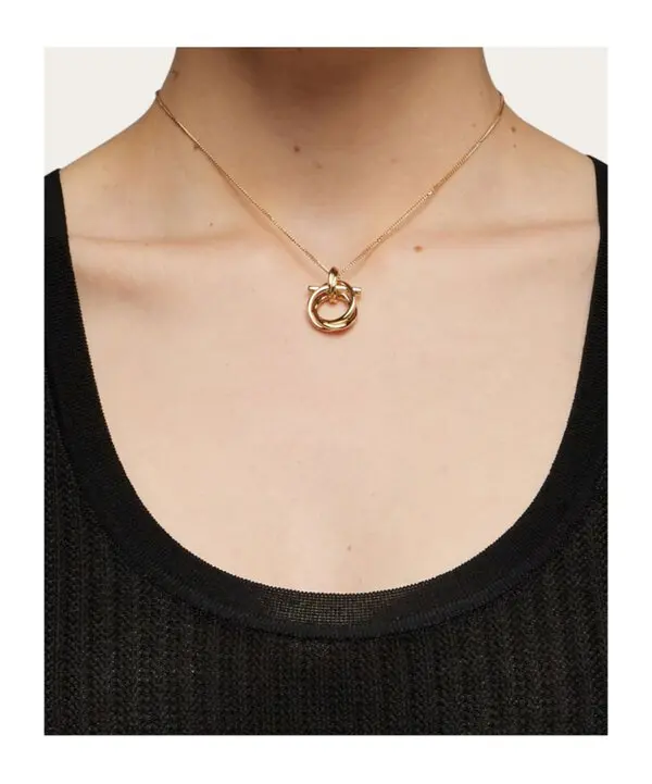 FERRAGAMO Gancini Pendant Necklace - Gold