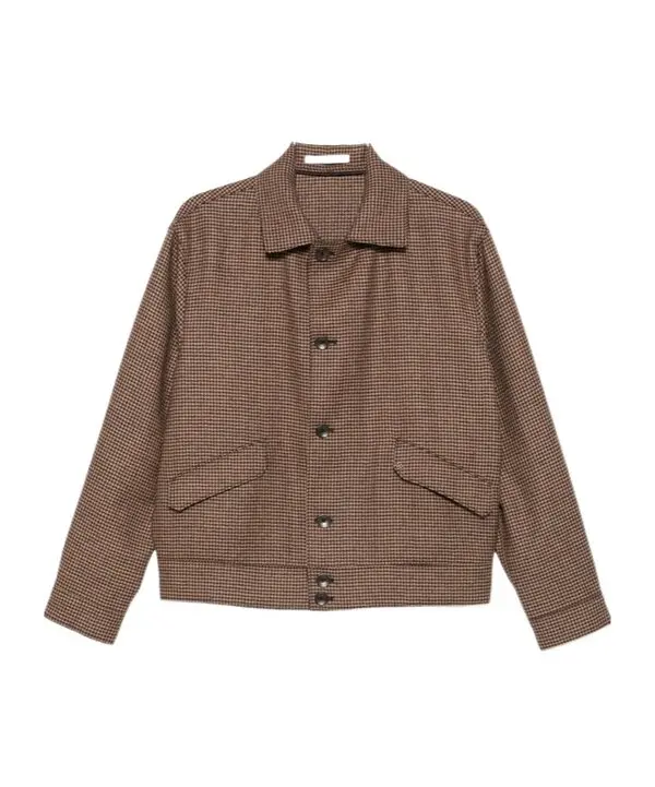 Tagliatore Houndstooth Pattern Casual Jacket