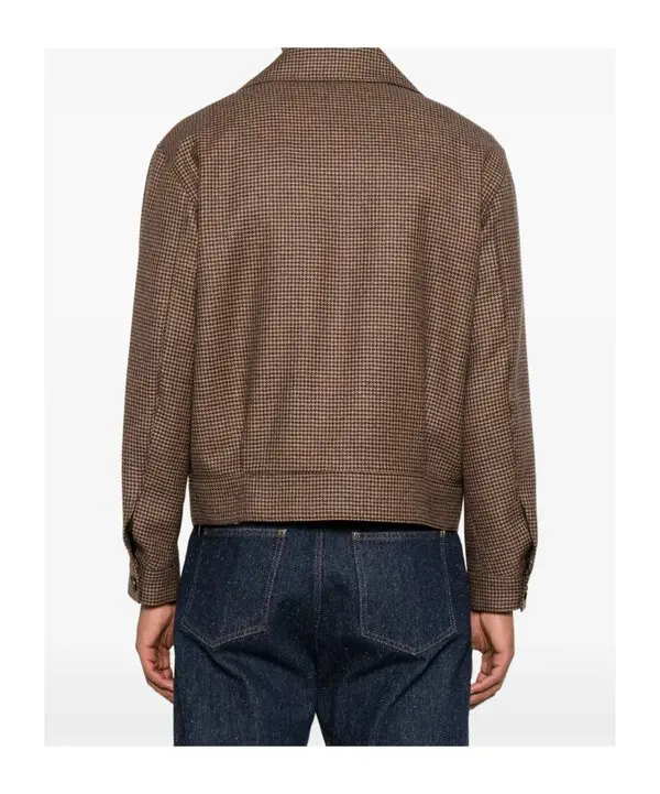 Tagliatore Houndstooth Pattern Casual Jacket