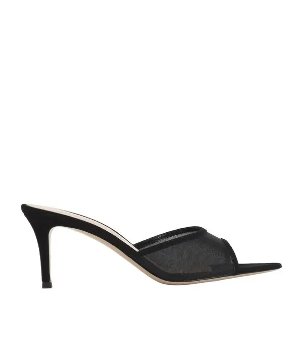 GIANVITO ROSSI 70mm Dorotea Mesh Heeled Mules