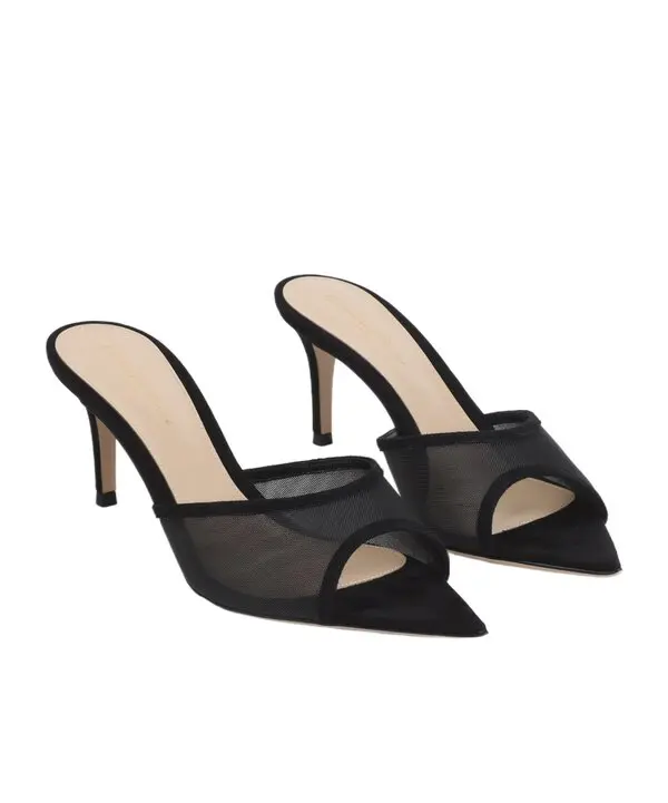 GIANVITO ROSSI 70mm Dorotea Mesh Heeled Mules
