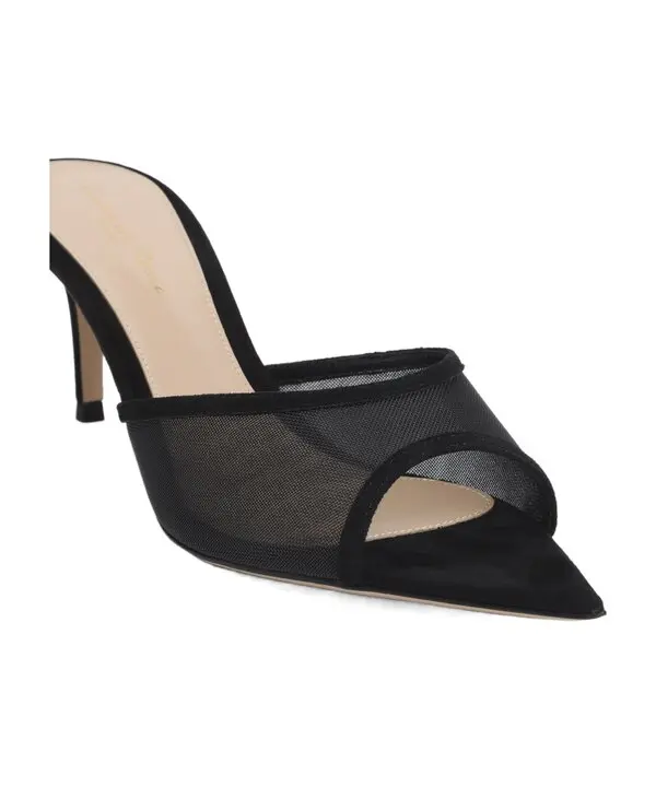 GIANVITO ROSSI 70mm Dorotea Mesh Heeled Mules