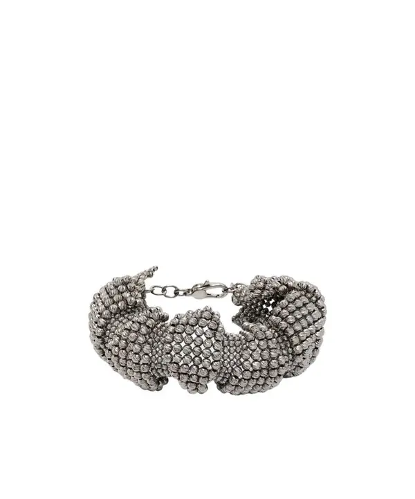 Brunello Cucinelli Embellished Sculptural Bracelet - Silver