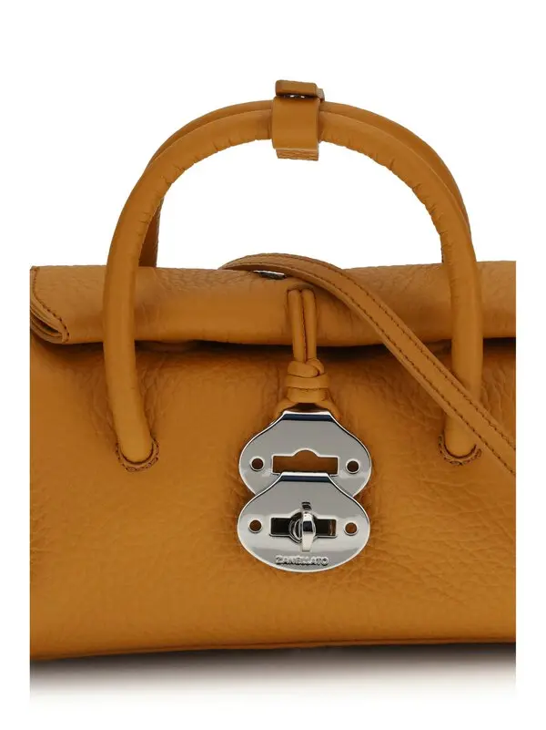 ZANELLATO Baby Dotta Studded Tote Bag With Turn-lock Clasp - Brown