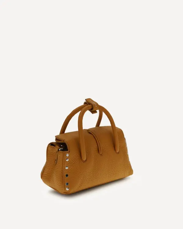 ZANELLATO Baby Dotta Studded Tote Bag With Turn-lock Clasp - Brown