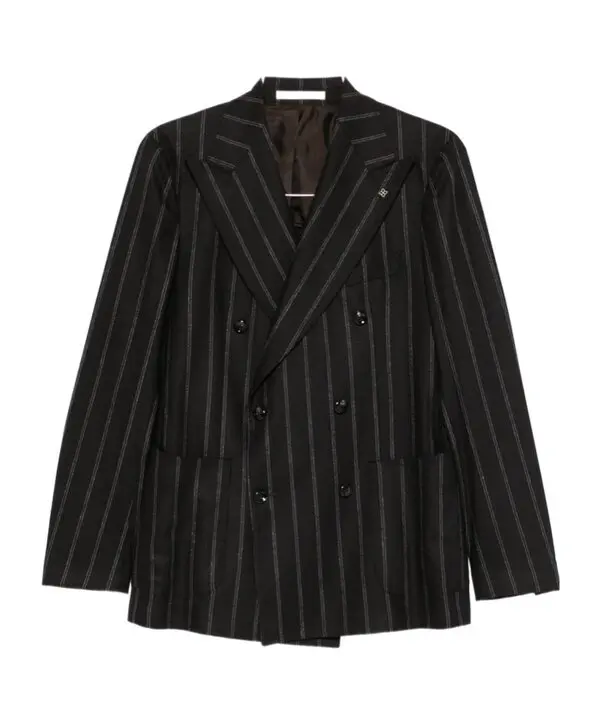 Tagliatore Pinstriped Double-breasted Suit Jacket And Trousers
