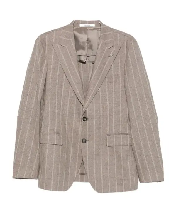 Tagliatore Long-sleeved Suit Jacket And Trousers Set