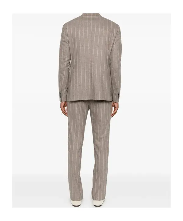 Tagliatore Long-sleeved Suit Jacket And Trousers Set