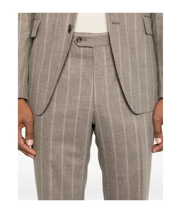 Tagliatore Long-sleeved Suit Jacket And Trousers Set