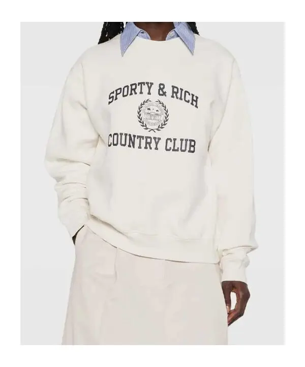 SPORTY  RICH Sporty & Rich Crew Neck Sweatshirt