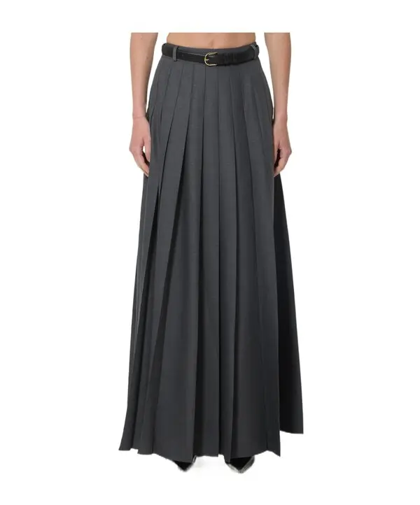 SELF-PORTRAIT Pleated Maxi Skirt