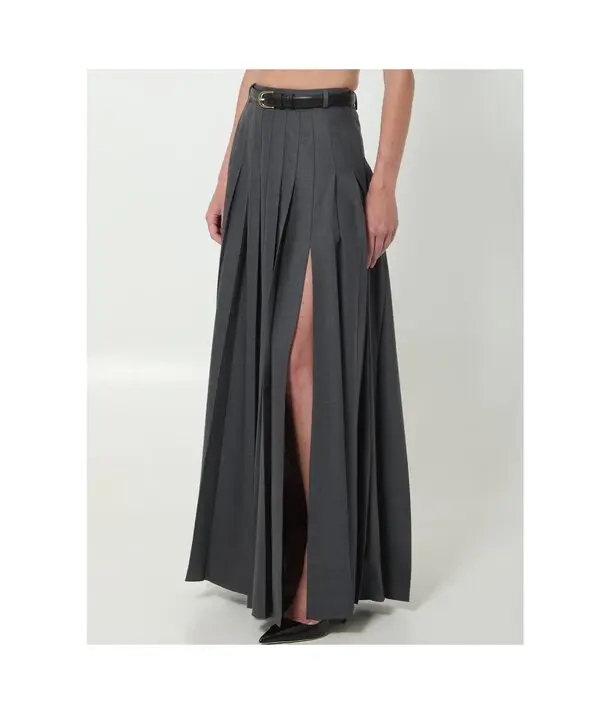 SELF-PORTRAIT Pleated Maxi Skirt