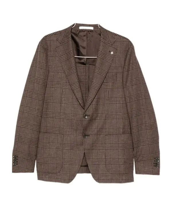 Tagliatore Long-sleeved Suit Jacket - Brown