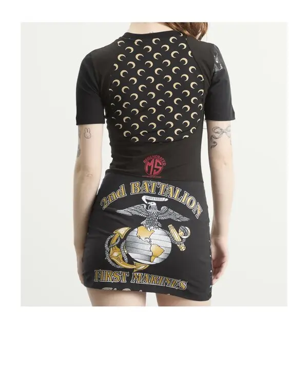 MARINE SERRE Graphic Printed Mini Dress