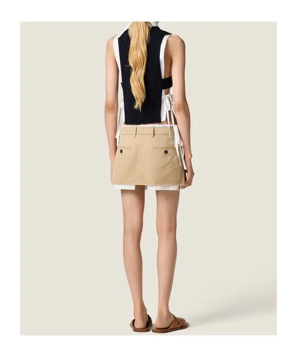 Miu Miu Chino Miniskirt With D-ring Hardware
