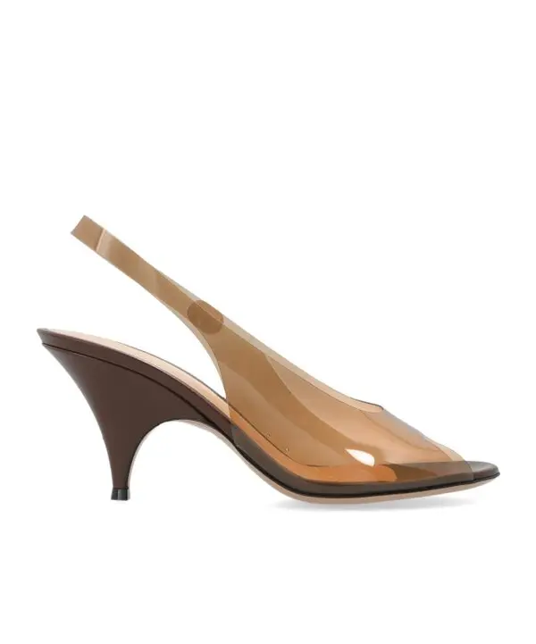 GIANVITO ROSSI Peep-toe Slingback Heeled Pumps