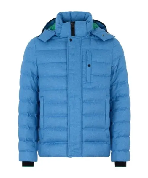 Herno Quilted Hooded Down Jacket - Blue