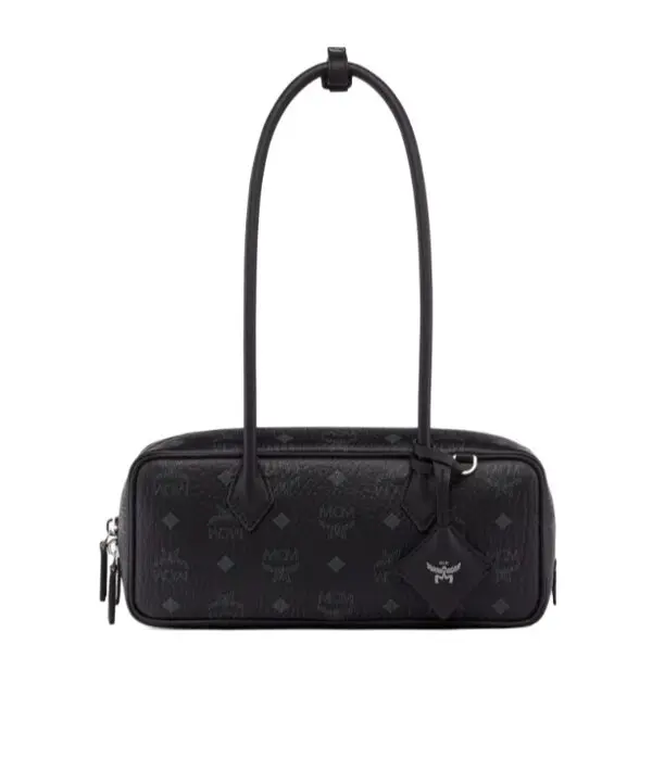 Mcm Visetos Shoulder Bag - Black