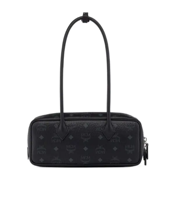 Mcm Visetos Shoulder Bag - Black