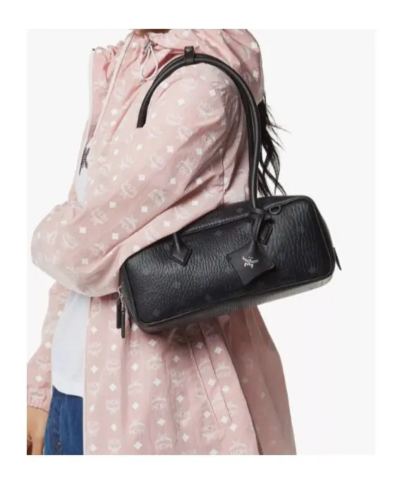 Mcm Visetos Shoulder Bag - Black