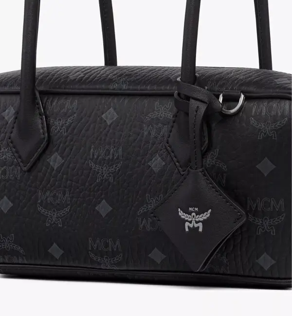 Mcm Visetos Shoulder Bag - Black