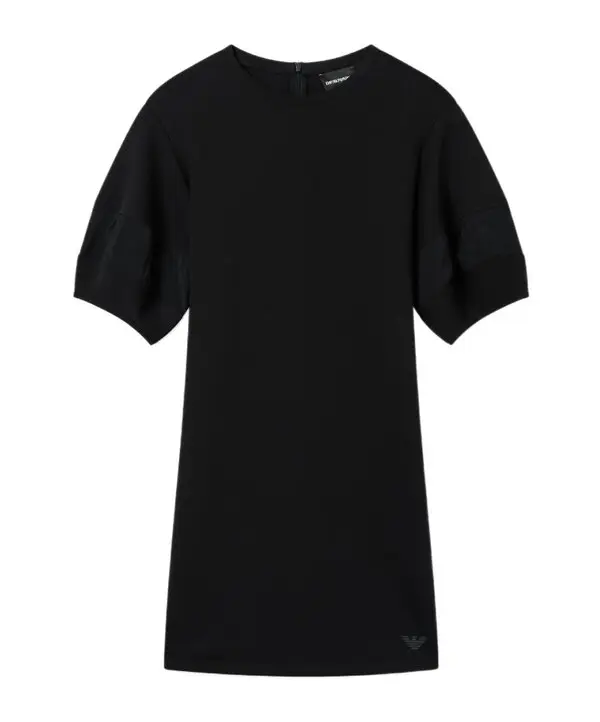 Emporio Armani Stretch Double Jersey Dress With Rayon Insert
