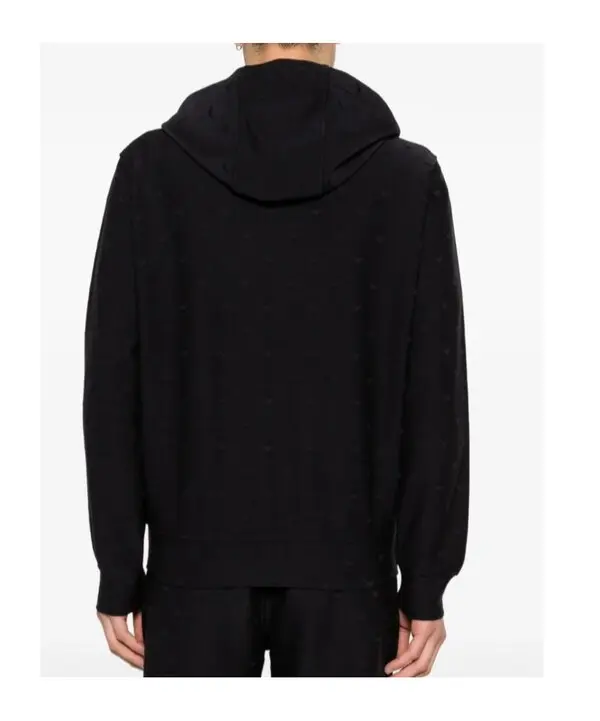 Emporio Armani Zip-up Drawstring Hoodie